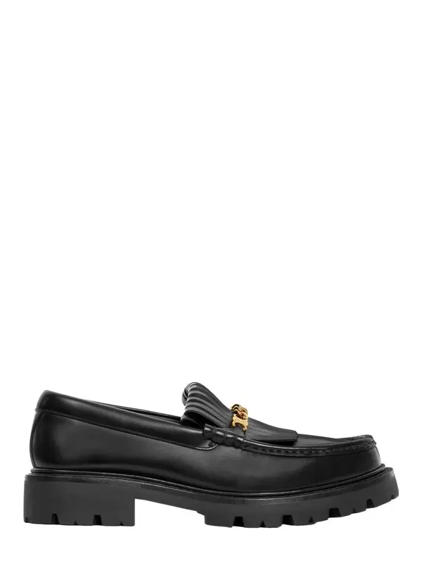 Celine Margaret Chunky Loafers With Triomphe Chain - Black