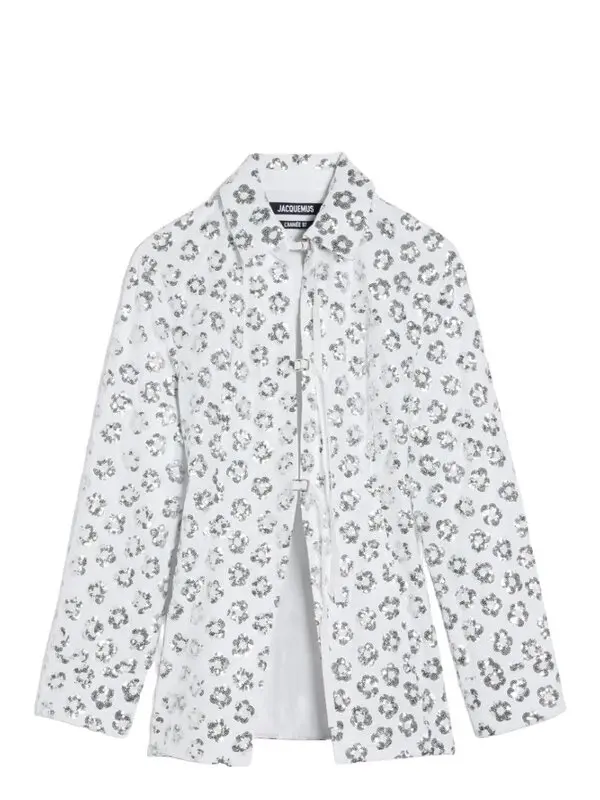 Jacquemus Embroidered Ribbon Shirt - White