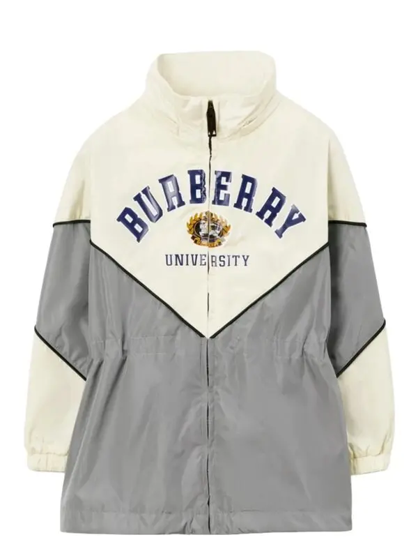 Burberry University" College Print Zip Jacket - Gray