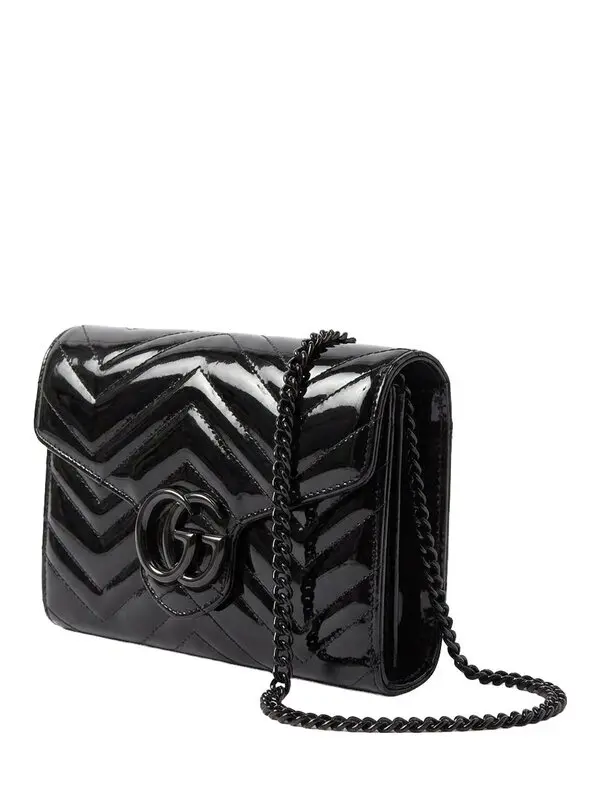Gucci Matelassé Leather Shoulder Bag - Black