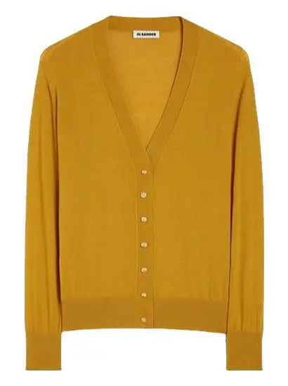 JIL SANDER Knitted Cardigan - Brown