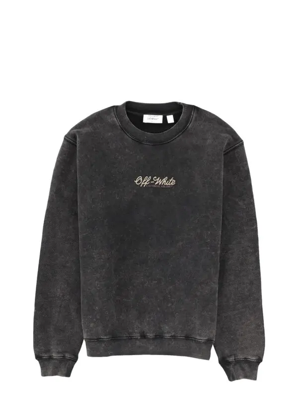 Off-White Crest Back Print Sweatshirt - Black