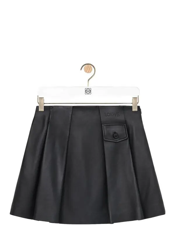 Loewe Pocket Pleated Mini Skirt - Black
