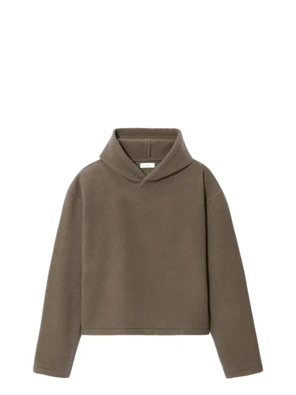RIER Wool Hooded Sweatshirt - Brown