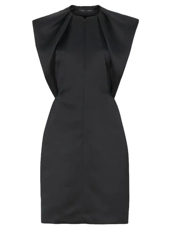 Proenza Schouler Ruched Crewneck Mini Dress - Black