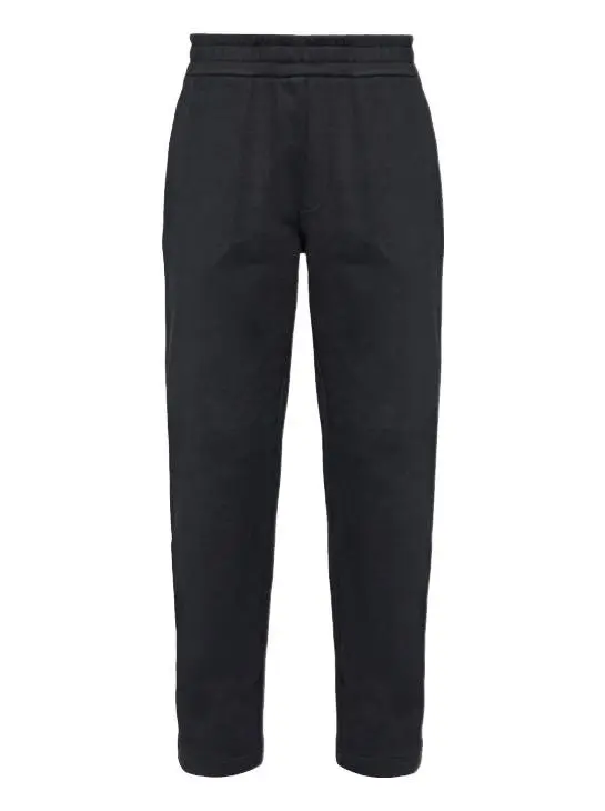 Moncler Logo Patch Straight-leg Pants - Black