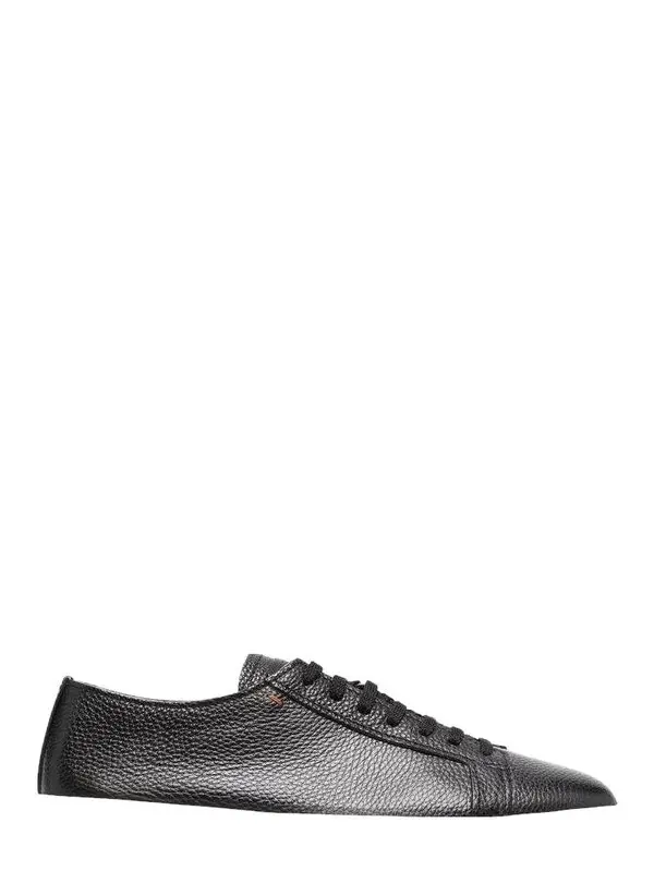 Santoni Round Toe Lace-up Sneakers - White