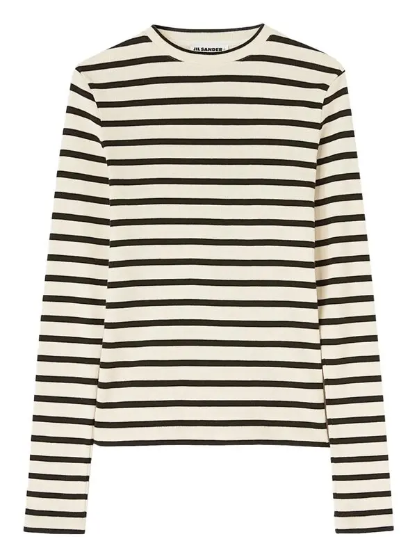 JIL SANDER Striped Long Sleeve T-shirt - No
