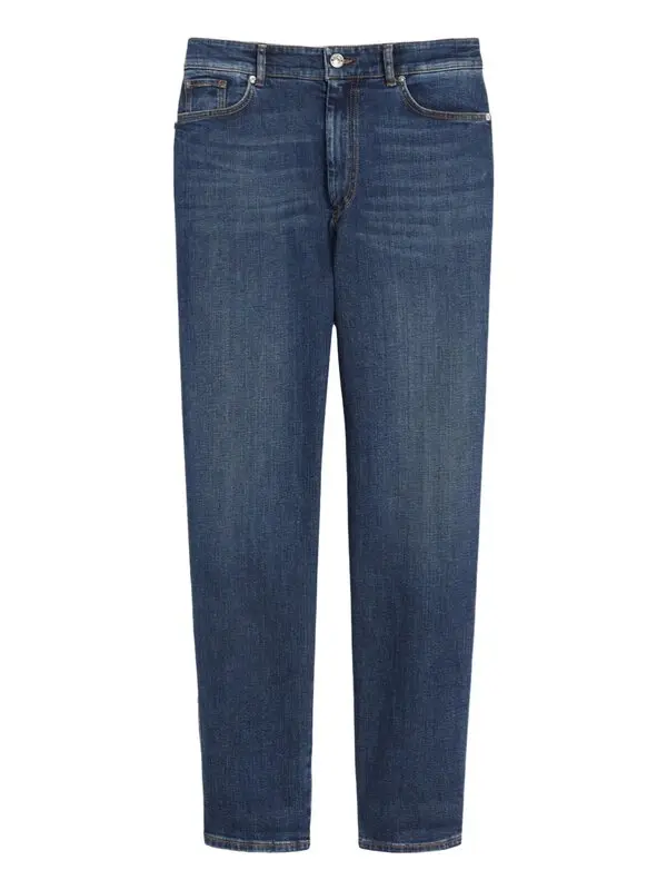 Max Mara Straight Leg Jeans With Rolled Cuffs - Ultramarine Blue