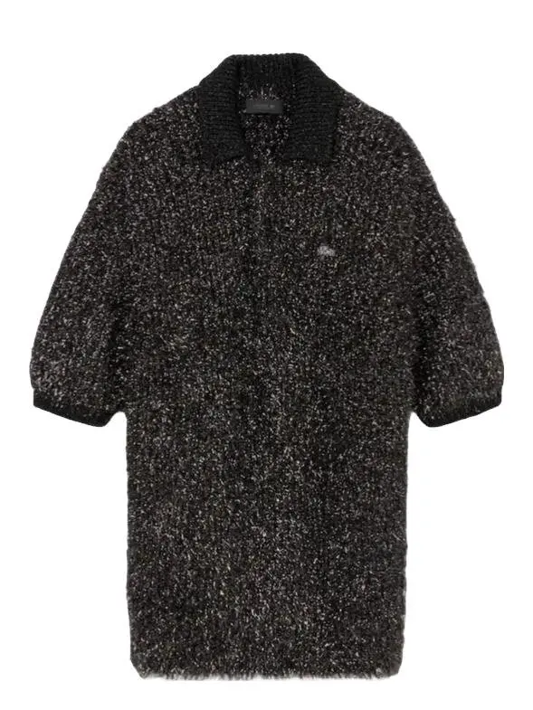 Lacoste Textured Knit Jumper With Logo Motif - Dark Gray