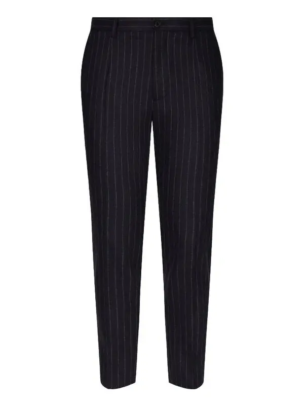 Dolce & Gabbana Tailored Pinstriped Flannel Pants - Blue