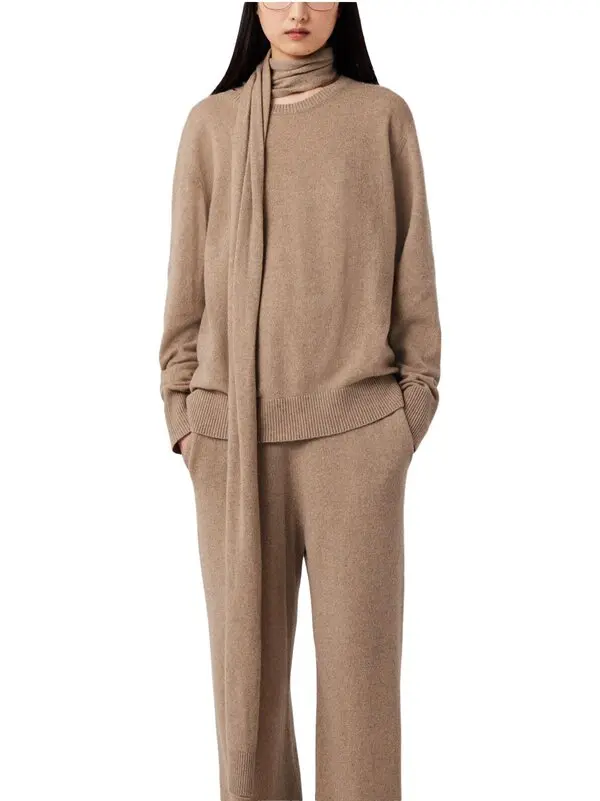 Stella McCartney Sash Detailed Crewneck Jumper - Brown