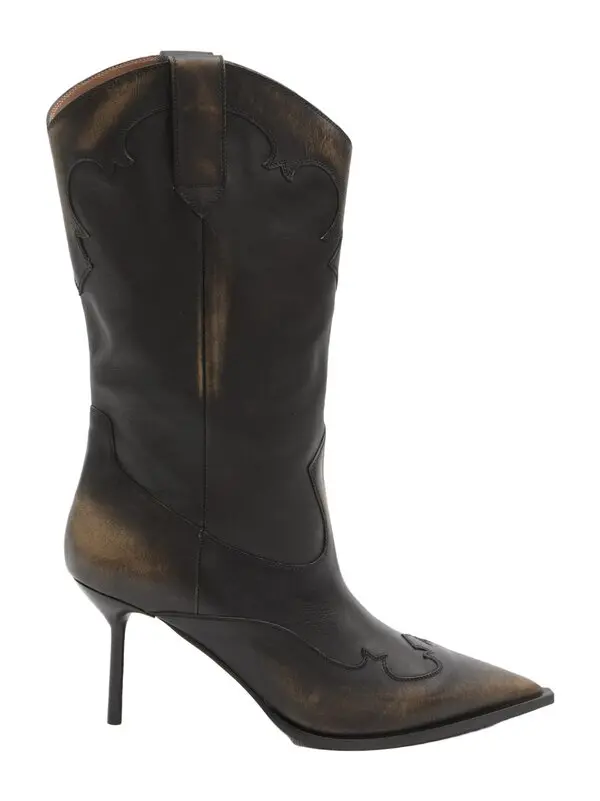 Paris Texas Lidia Stiletto Heel Boots - Black