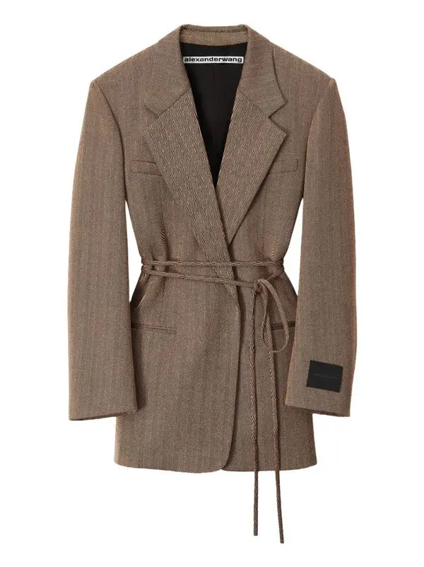 Alexander Wang Wrap Tie Blazer - Brown