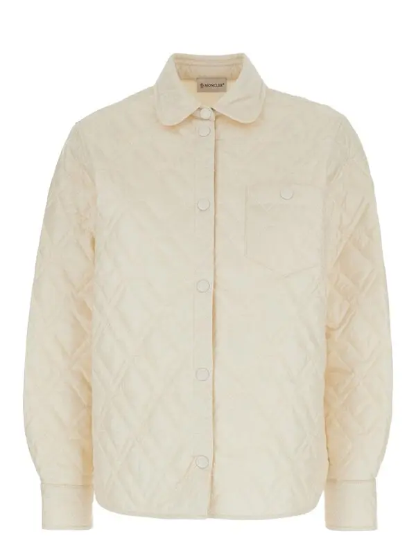 Moncler Diamond-quilted Padded Shirt Jacket - White