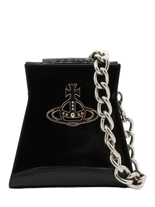 VIVIENNE WESTWOOD Large Kelly Leather Tote Bag - Black