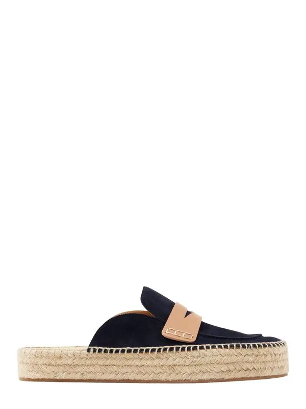 J.W.ANDERSON Round Toe Braided Platform Loafers - Navy