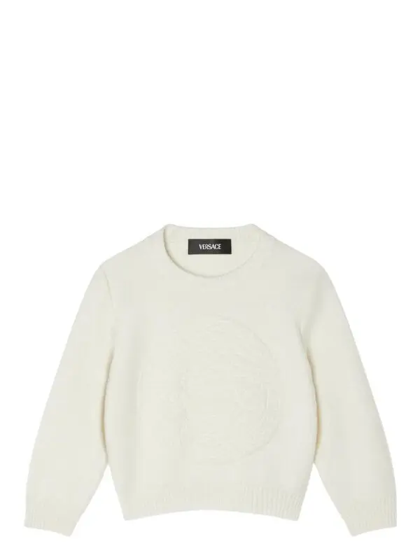 Versace Medusa Knitted Sweatshirt - White