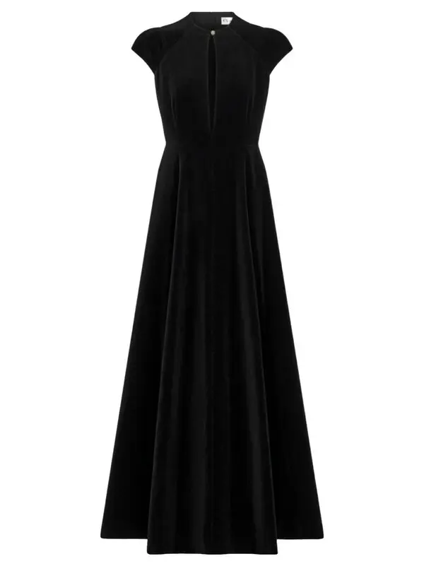 Dior Christian Crewneck Short-sleeved Dress With Cd Resin Beading - Black