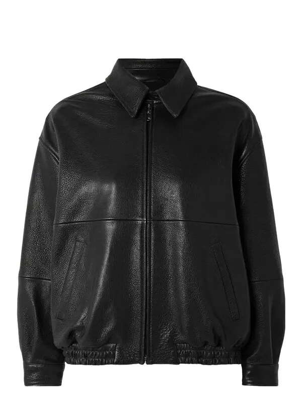 Nour Hammour Doran Patchwork Leather Jacket - Black