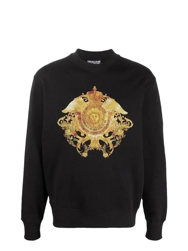 Versace Baroque Monogram Print Sweatshirt - Black