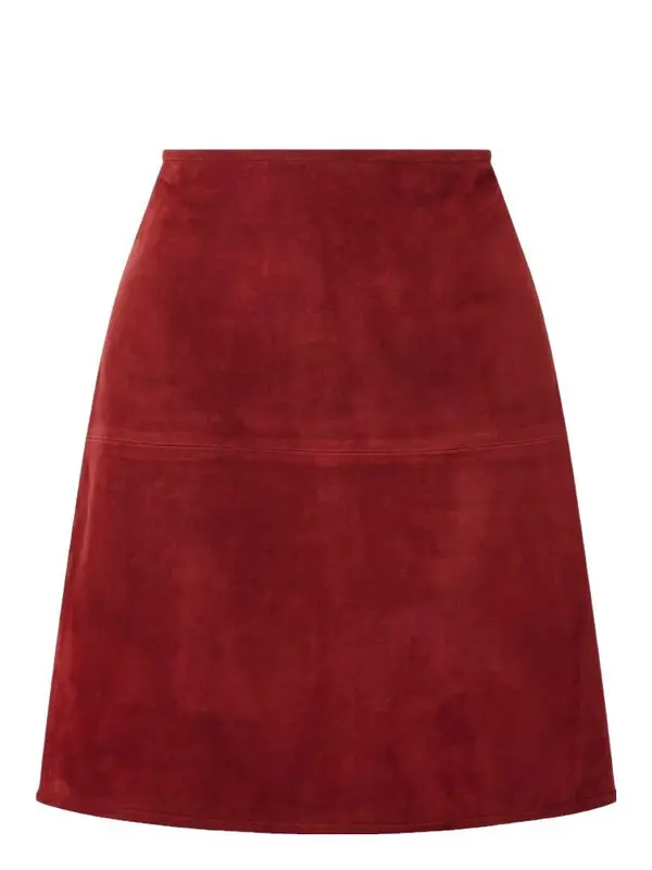 Loulou De Saison Engel Suede Mini Skirt - Red