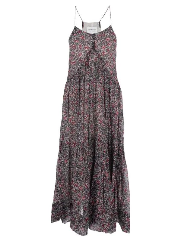 Isabel Marant Étoile Floral Print Midi Dress - Black