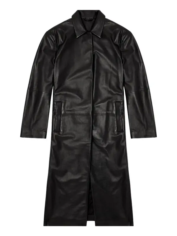 DIESEL® Lancelot Leather Coat - Black