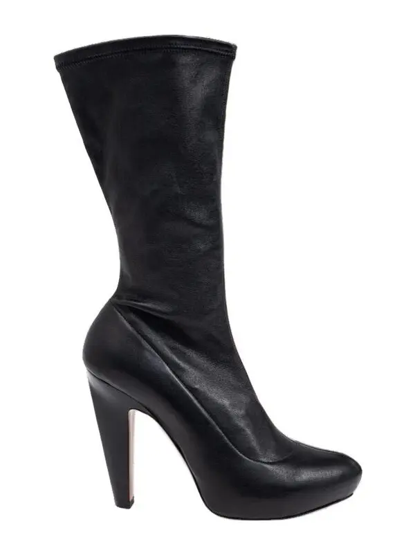 Alexander McQueen Pointed-toe Platform Boots - Black