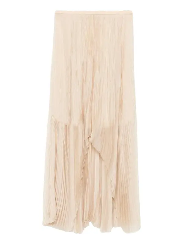 FORTE_FORTE Asymmetrical Midi Skirt - Nude