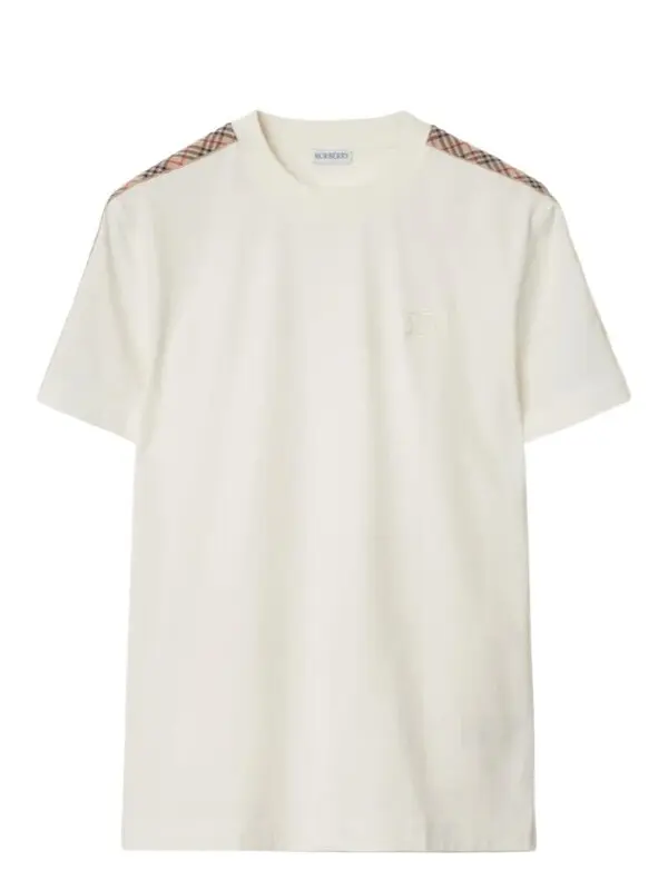 Burberry Logo Embroidered Crewneck T-shirt - White
