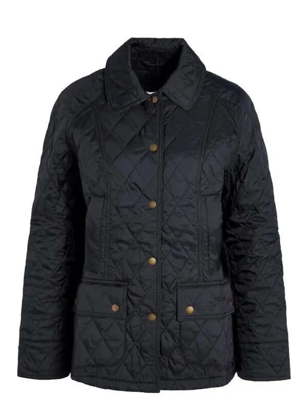 Barbour Beadnell Quilted Button Jacket - Classic Black