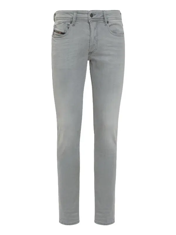 DIESEL® Logo Patch Skinny Jeans - Gray