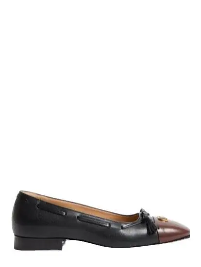 Valentino Garavani Leather Loafers With Bow Detailing - Black/coffee