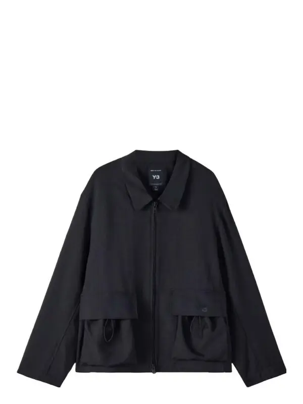 Y3 Asymmetrical Logo Detailed Knitted Jumper - Black
