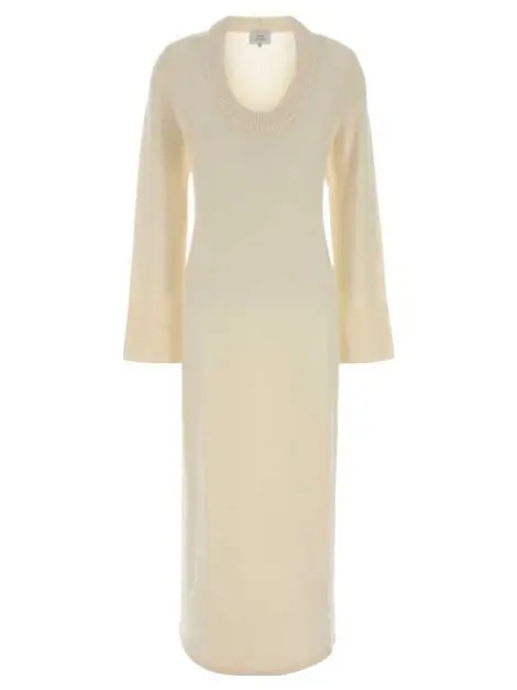 Loulou De Saison Long Sleeve U-neck Dress - Nude