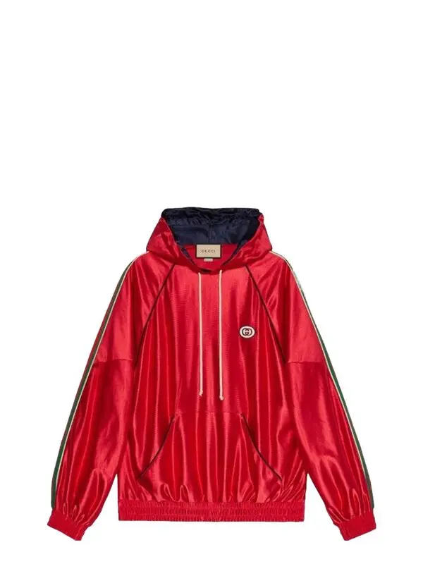 Gucci Web G Patch Hoodie - Red