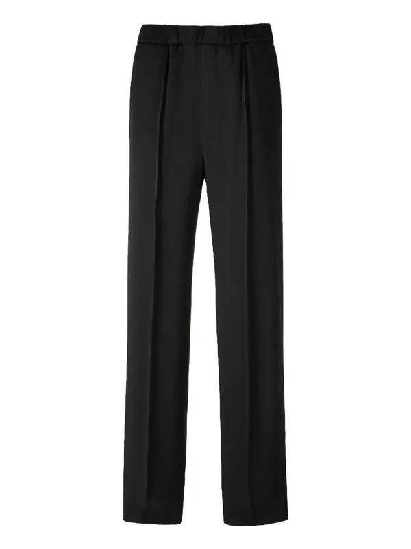 JIL SANDER High Waist Wide-leg Trousers - Black