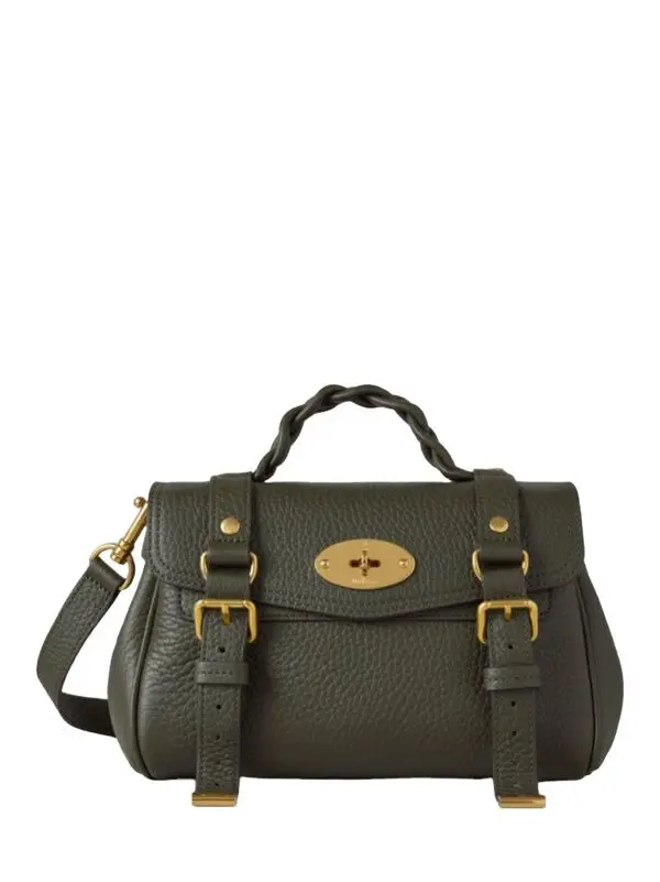 Mulberry Alexa Buckled Mini Crossbody Bag - Juniper Green Heavy Grain