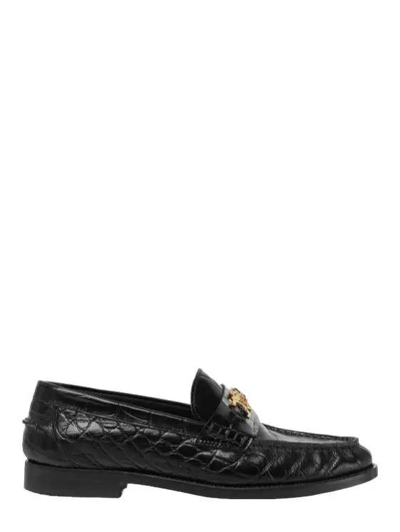 Versace Medusa '95 Embossed Slip-on Loafers - Black