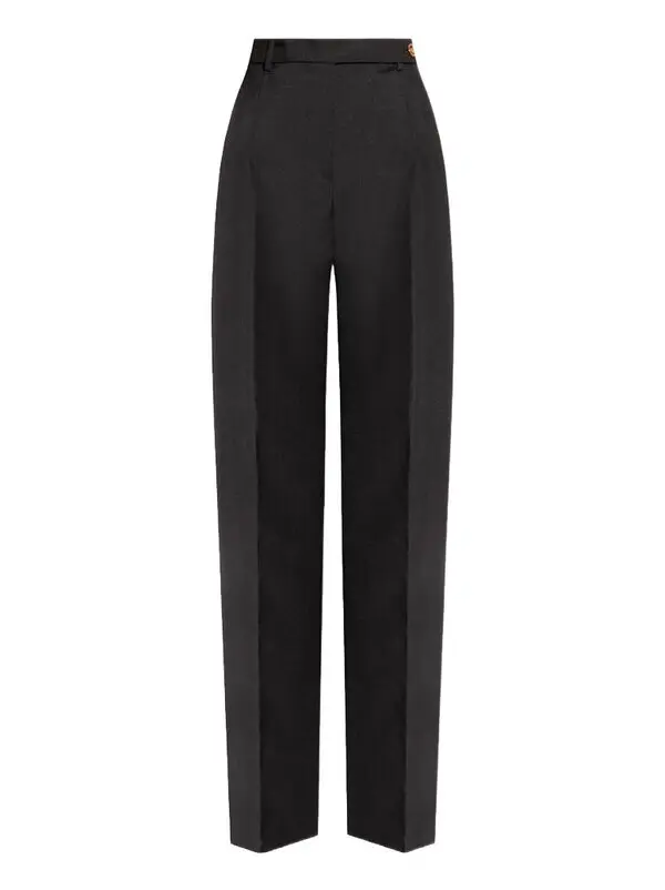 Versace Medusa Button High Waist Tailored Pants - Black