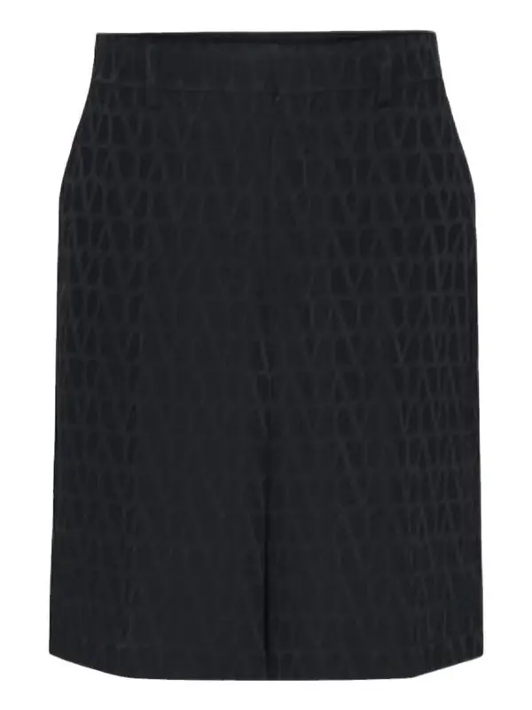 Valentino Garavani Toile Iconographe Bermuda Shorts - Black