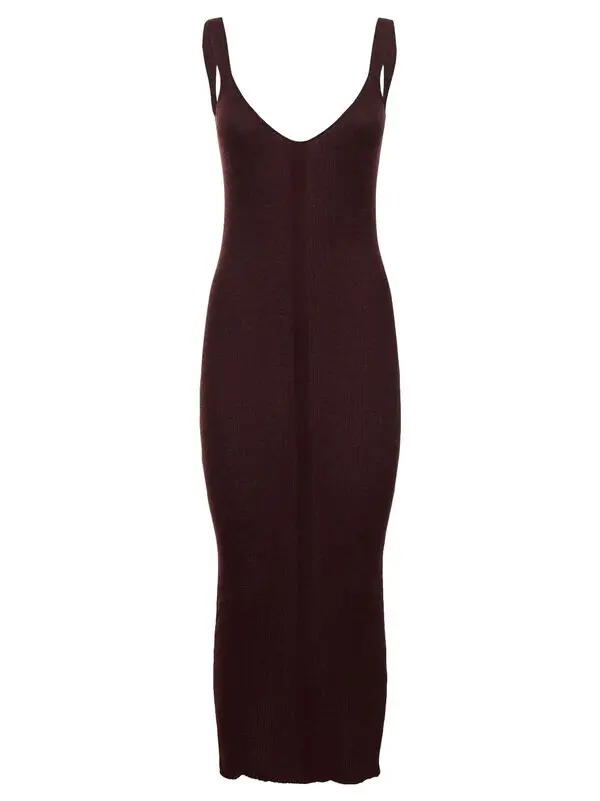 16Arlington Mohair Blend Knit Midi Dress - Black