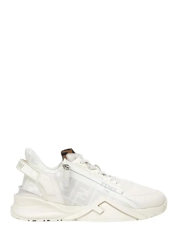 Fendi Flow Low-top Sneakers With Embossed Detail - White