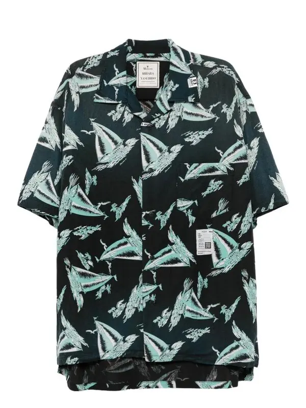 Mihara Yasuhiro Vintage Like Aloha Shirt - Black
