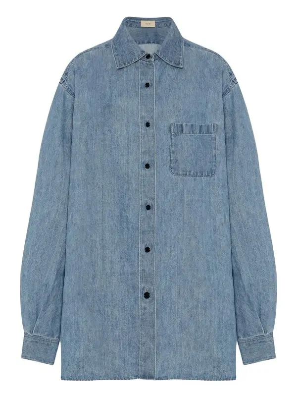 THE ROW Nesson Button-up Denim Shirt - Blue
