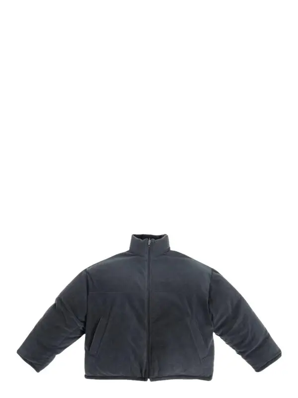Balenciaga Logo-print Reversible Padded Coat - Black