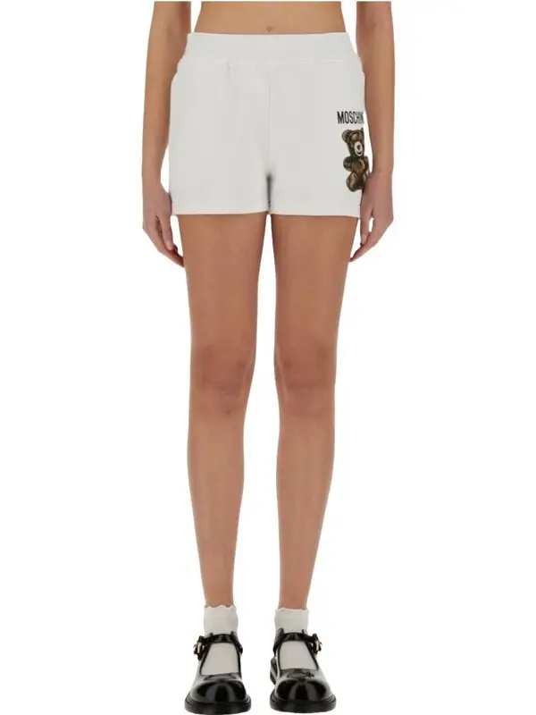 Moschino Pattern Elastic Waist Shorts - Multicolor