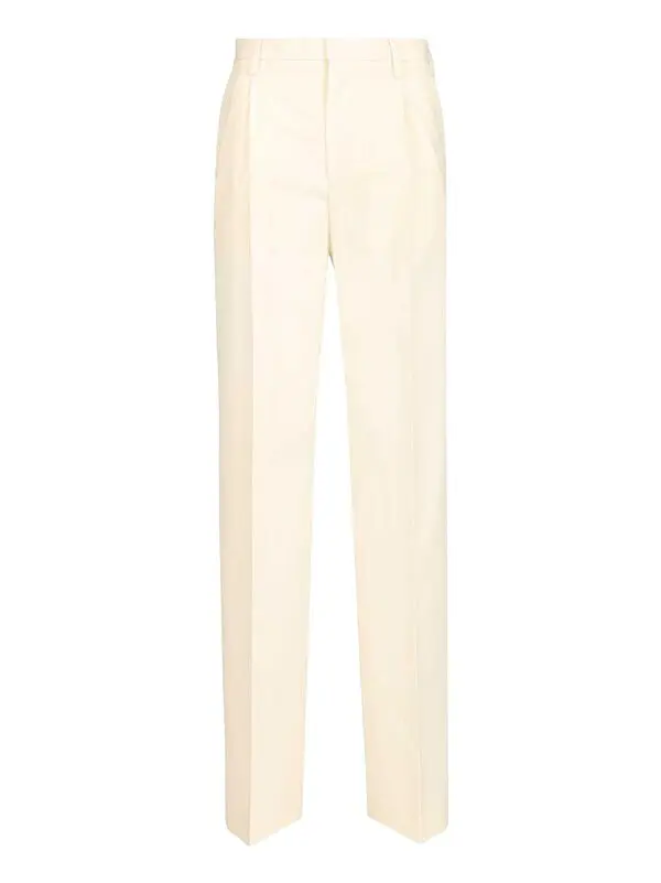MAISON MARGIELA Pleated High-waisted Trousers - White