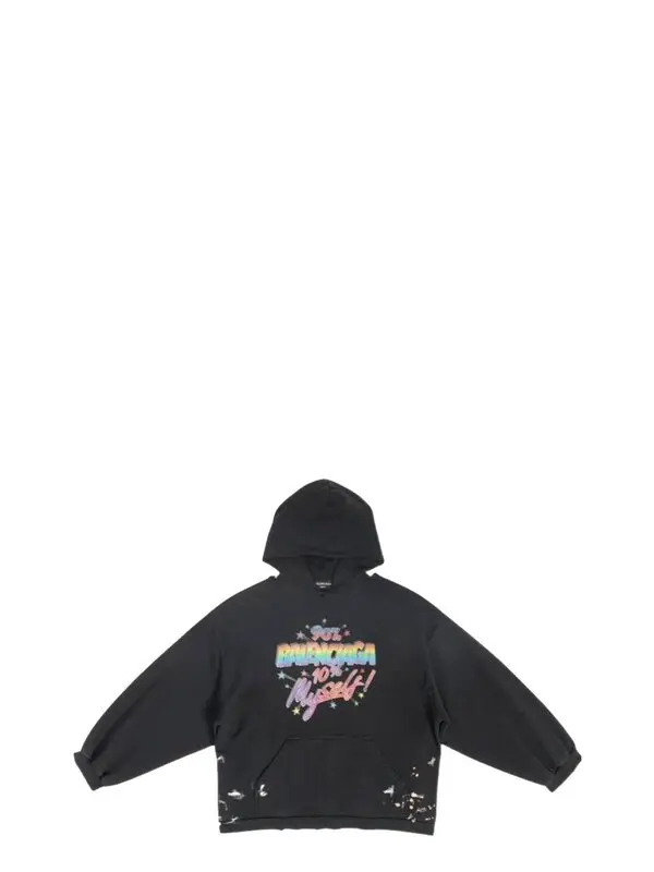 Balenciaga Logo Print Hoodie - No